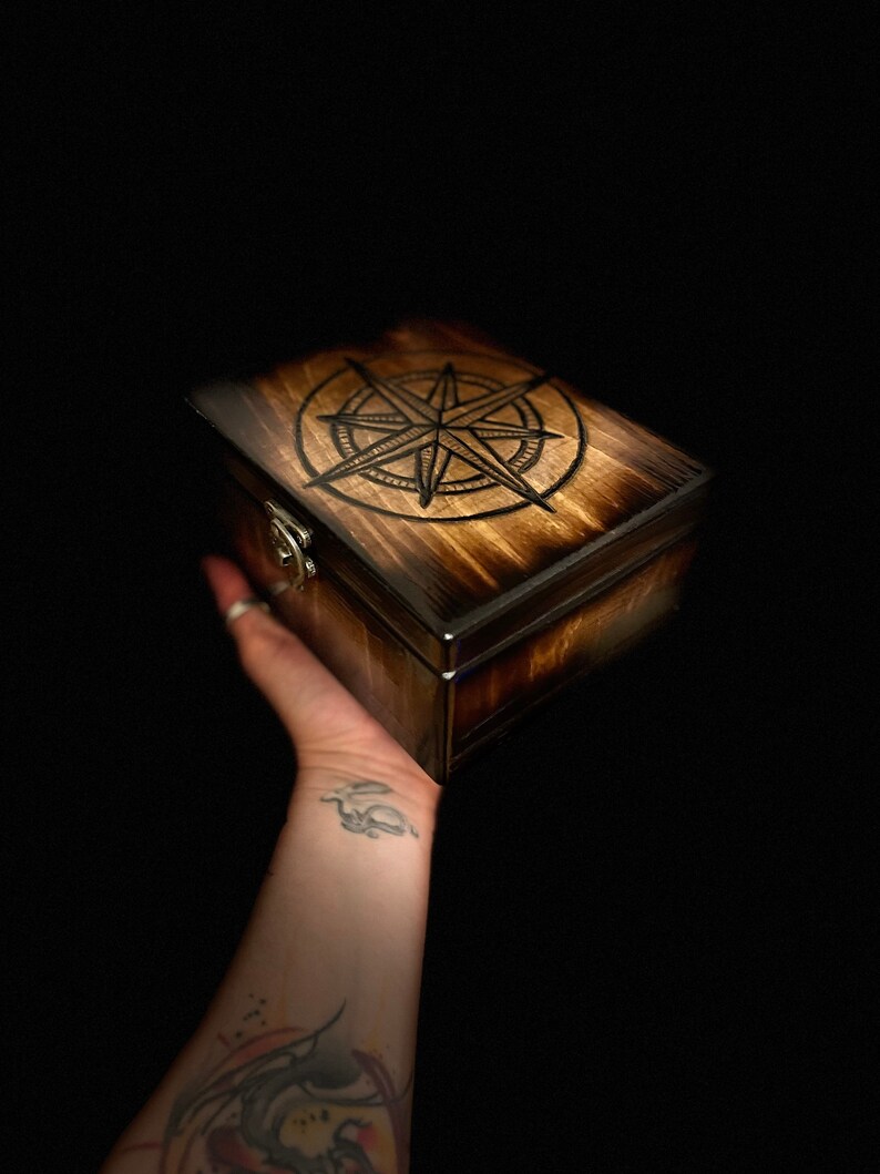 Handmade Nautical Compass Wooden Box | Etsy