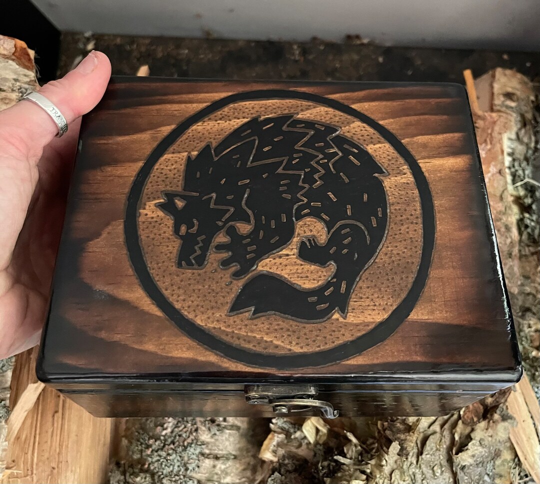 Werewolf / Wolf Handmade Wooden Box - Etsy