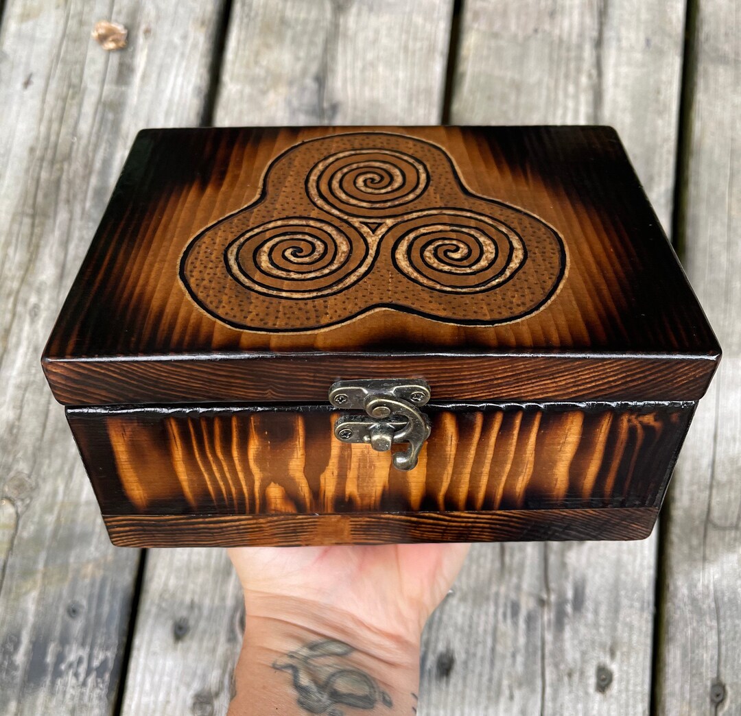 Handmade Triskel / Triskelion Wooden Box - Etsy