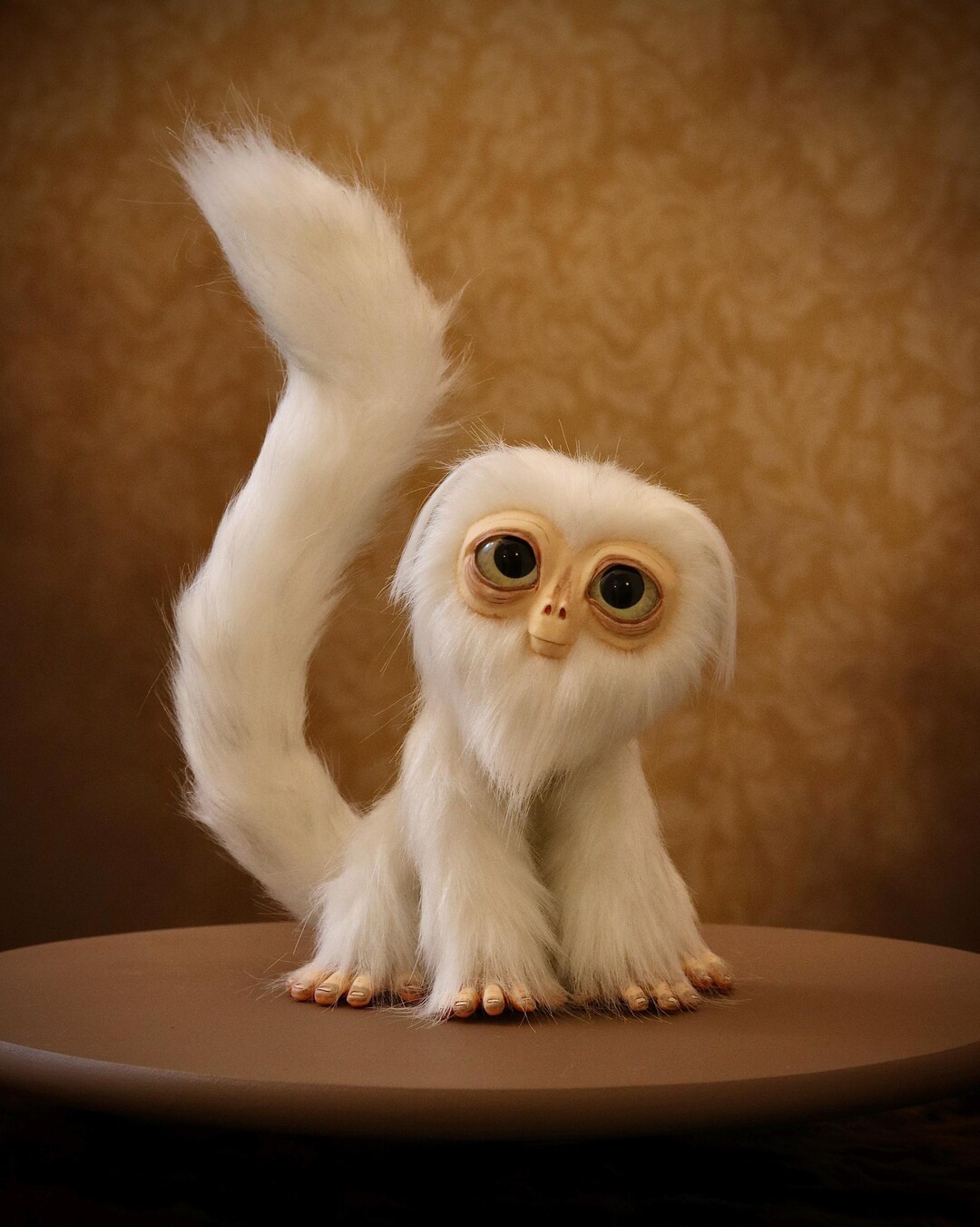 Baby White Fantastic Monkey - Fully Poseable Art Doll With Glow in the ...