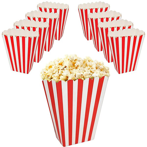 Striped Popcorn Box - Etsy