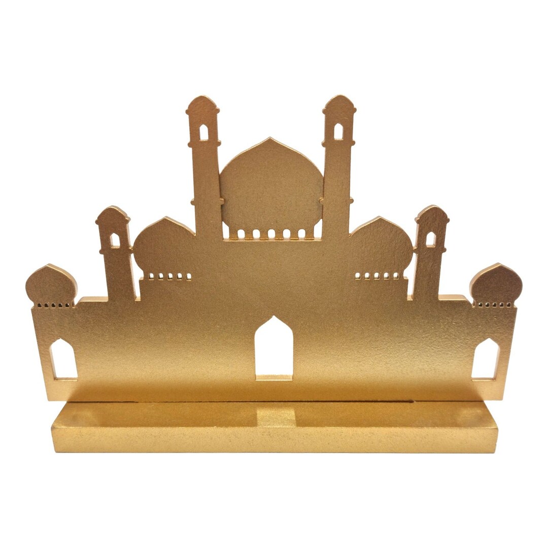 Matte Gold Wooden Mosque Table Centre Decoration - Etsy