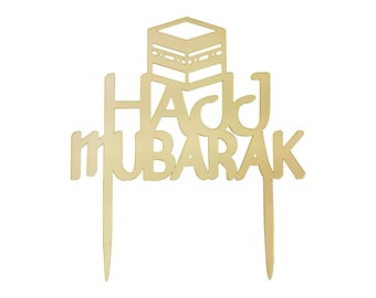 Hajj Mubarak Acrylic Muslim Religion Celebration Cake Topper - Etsy