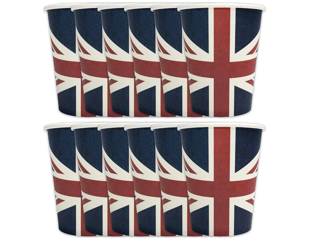 Union Jack Tableware King's Coronation Great Britain GB Flag 12 X Paper ...