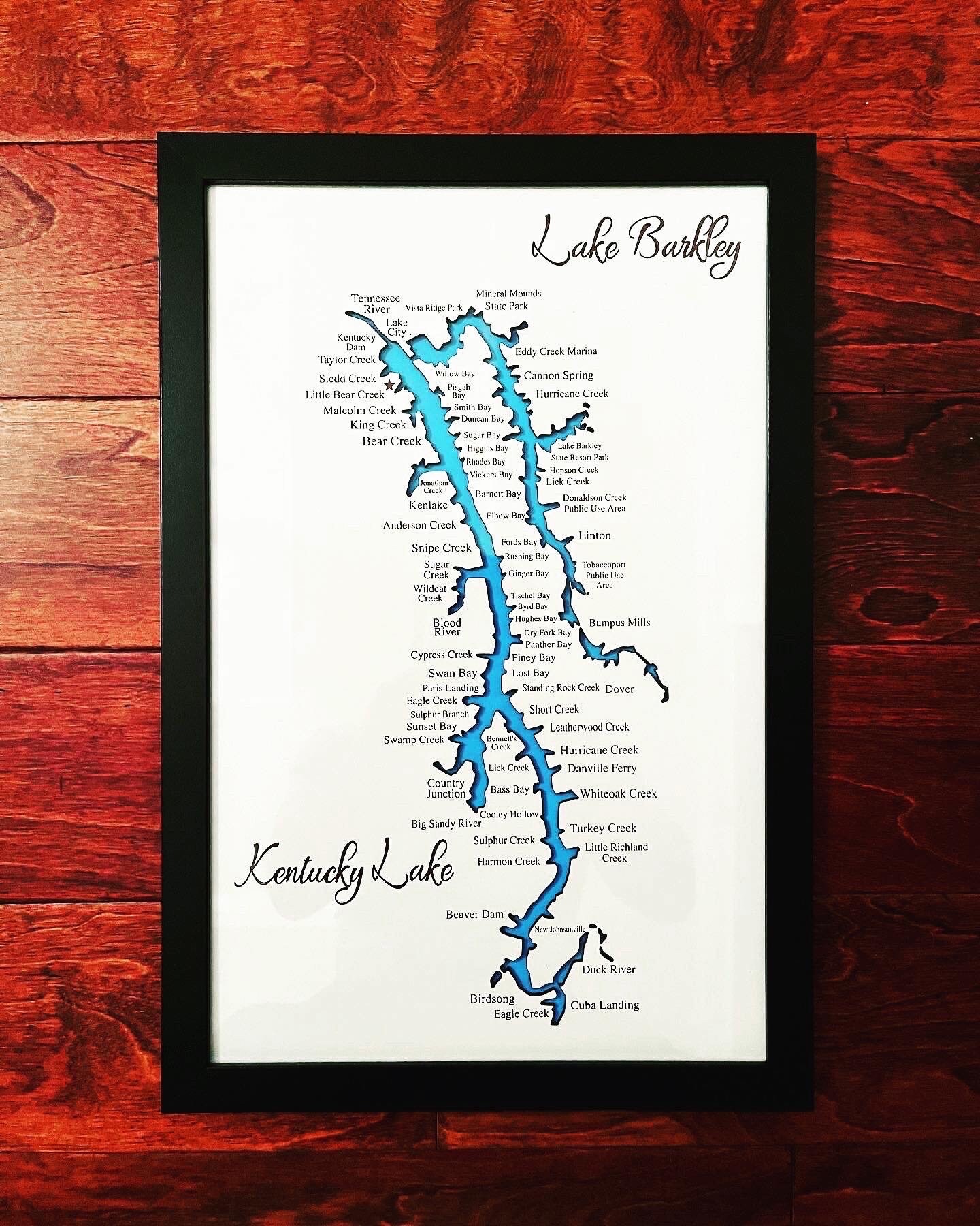 Custom Lake Map, Custom River Map,custom Lake Sign,anniversary Gift ...