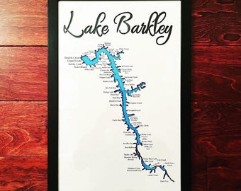 Lake Barkley Map - Etsy