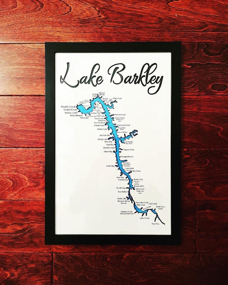 Custom Lake Map Custom River Map-custom Lake Sign-anniversary Gift ...