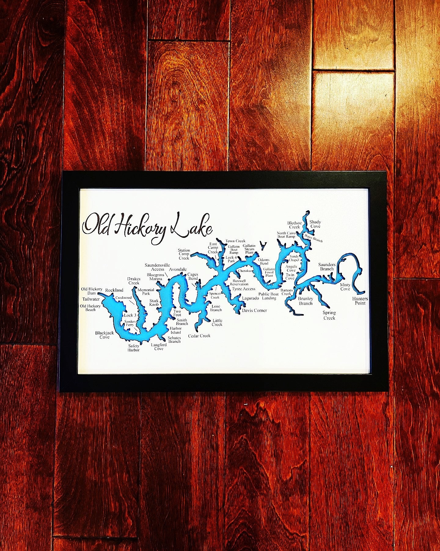 Custom Lake Map Custom River Map-custom Lake Sign-anniversary Gift ...
