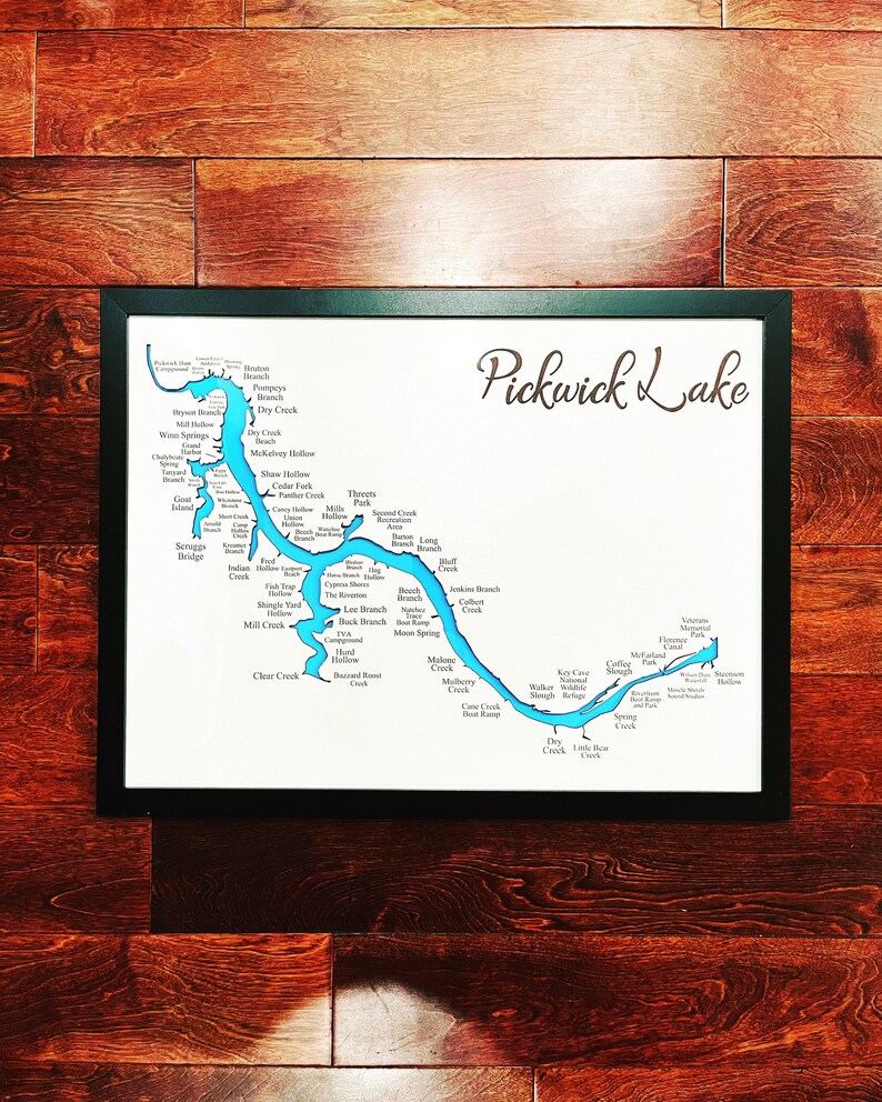 Custom Lake Map, Custom River Map,custom Lake Sign,anniversary Gift ...