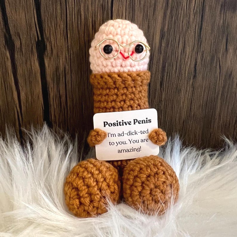 Handmade Positive Crochet Doll, Cute Emotional Support Gift for ...