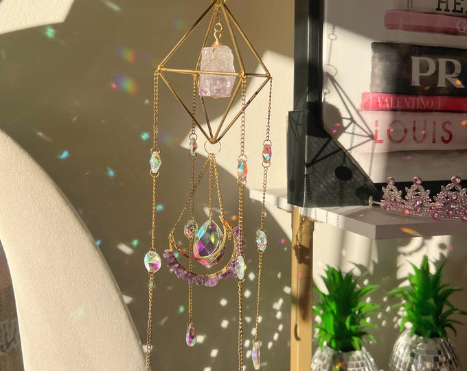 Crystal Wall Hanger / Crystals / Dangle / - Etsy