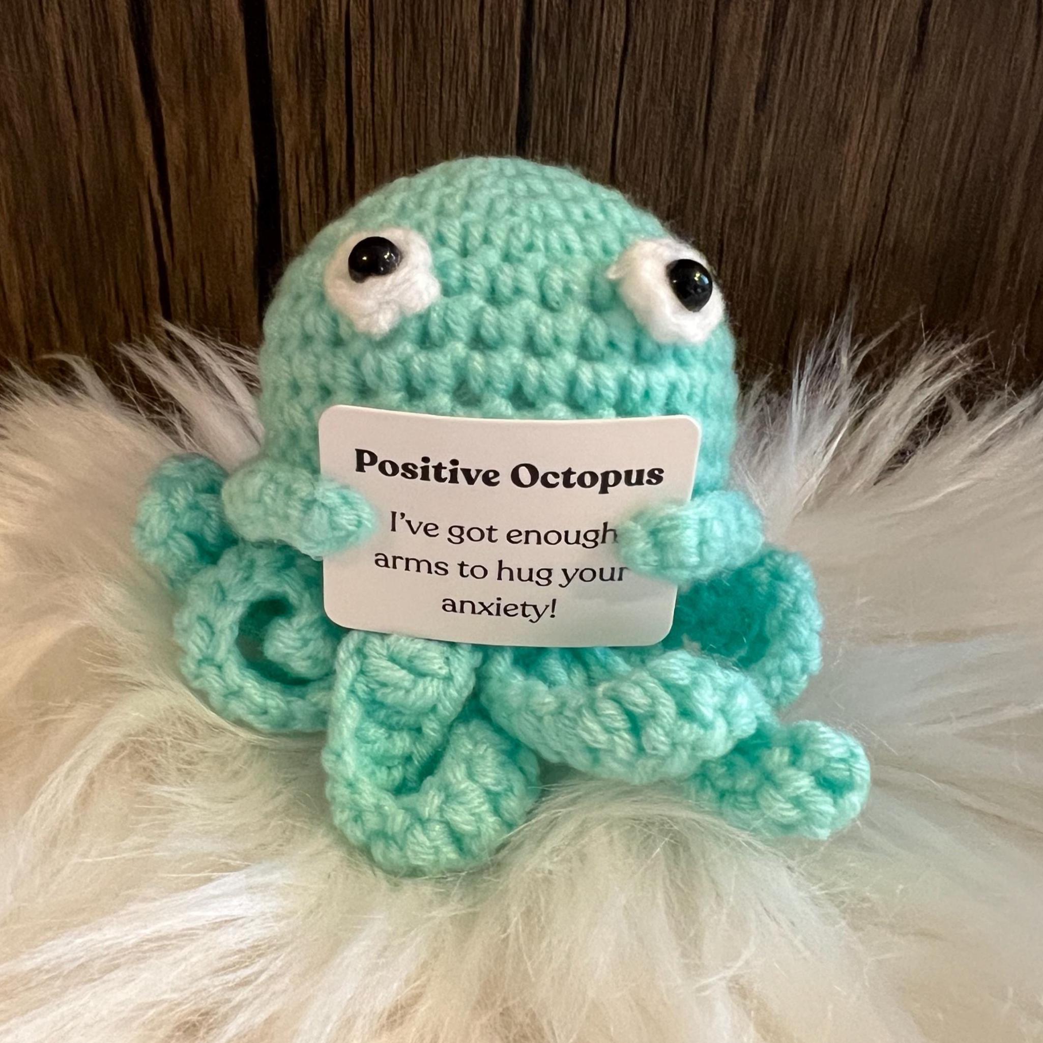 Handmade Positive Alien Crochet Doll, Cute Emotional Support Gift for ...