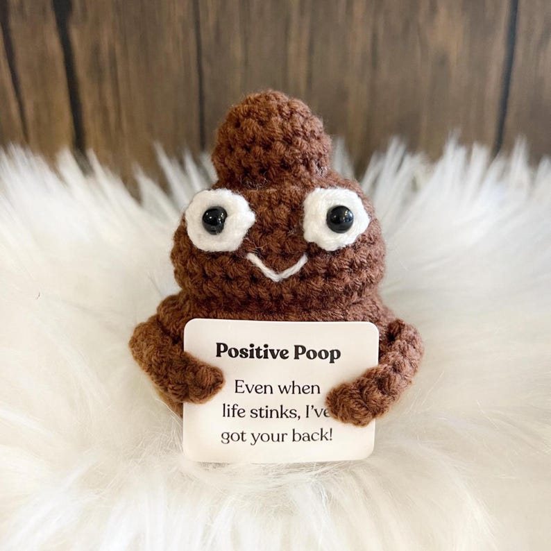 Handmade Positive Crochet Doll, Cute Emotional Support Gift for ...