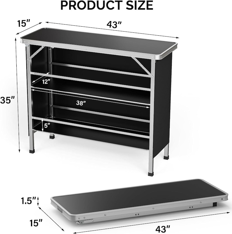 Custom Portable Bar Table for Popup Events, Parties, Caterings, Mobile ...