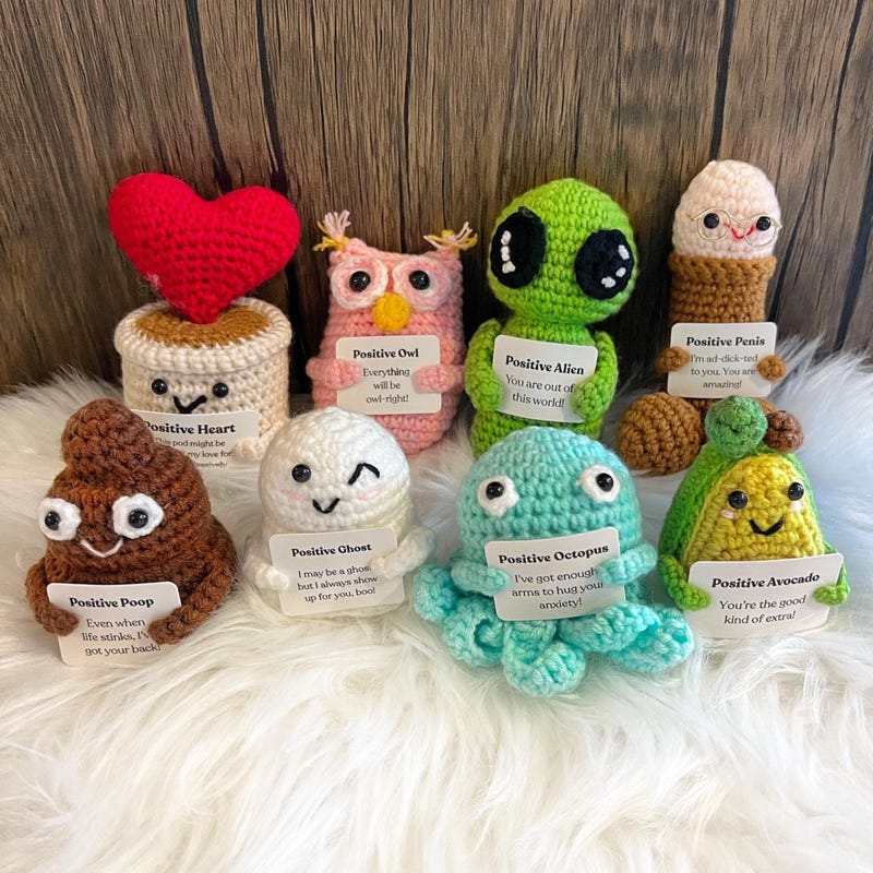 Positive Ghost Crochet - Etsy