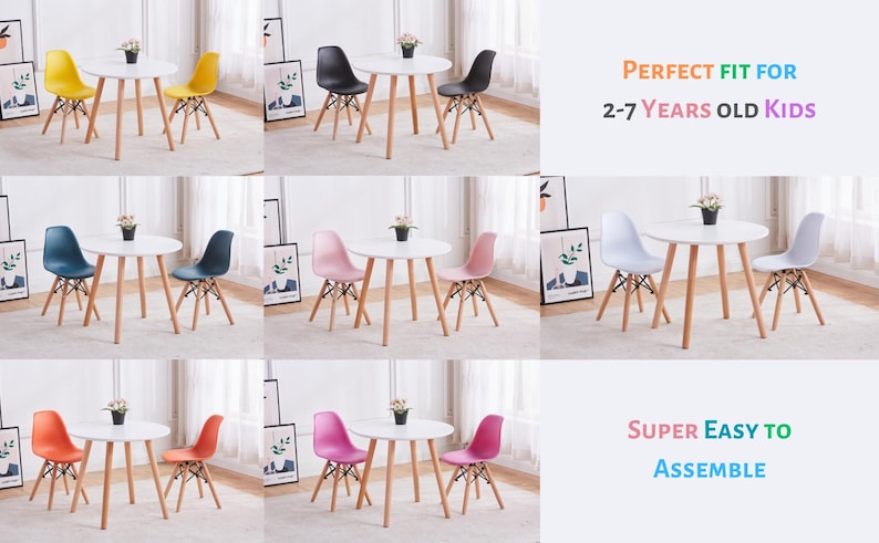Cute Toddler Chairs for 2-5 Yr Old, Preschool Kids Activity Chairs ...