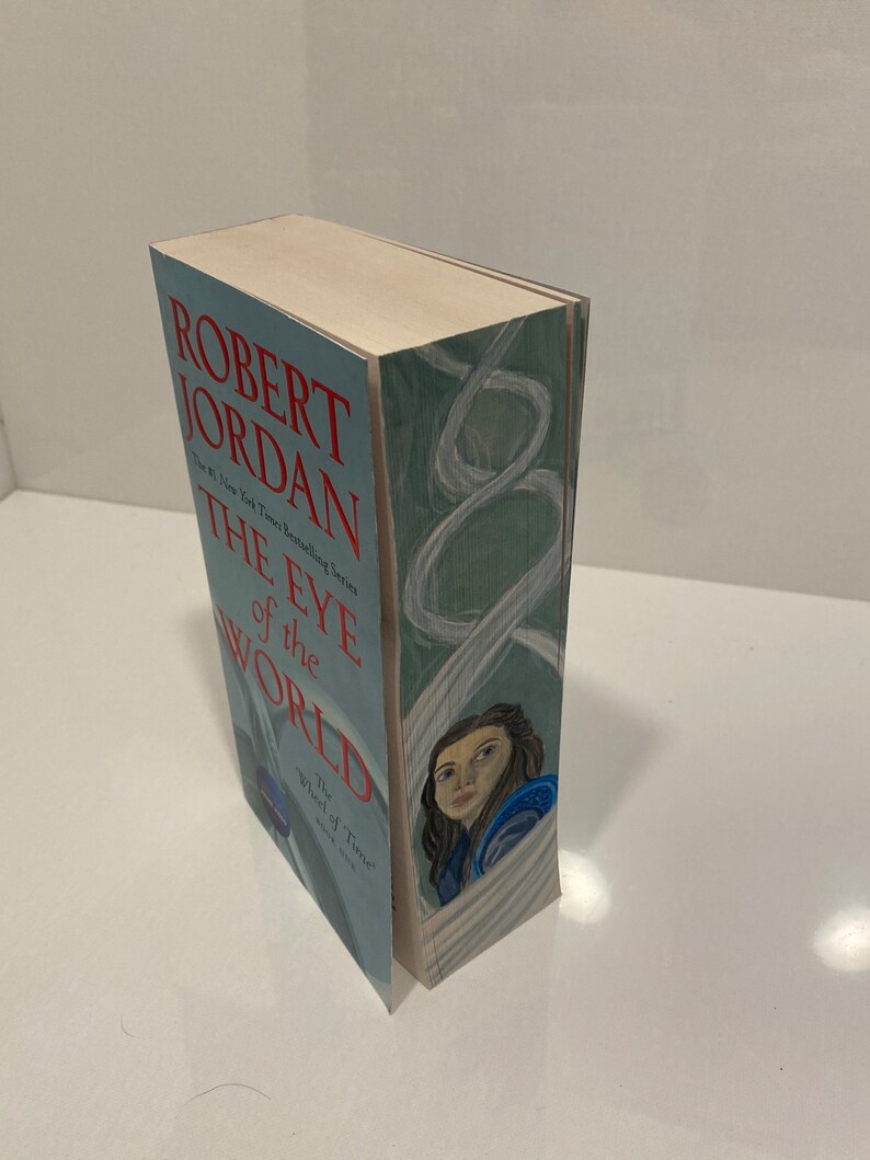 Painted Book Edge on Wheel of Time by Robert Jordan - Etsy