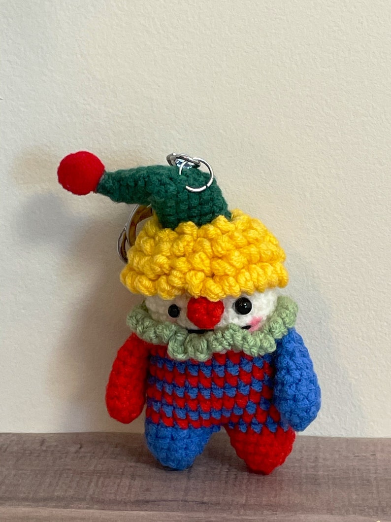 Clown Crochet Keychain Cute Clown Keychain Fun Gifts Cute - Etsy