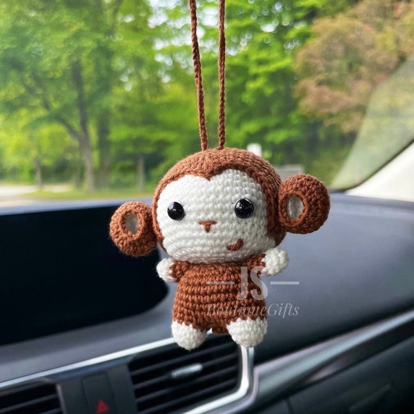 Monkey Crochet Keychains - Etsy