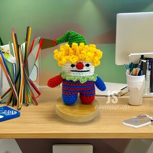 Colorful Clown Keychain Cute Clown Keychain Crochet Clown - Etsy