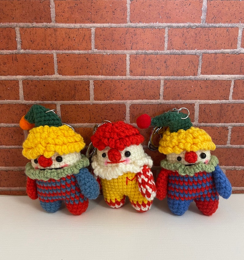 Clown Crochet Keychain Cute Clown Keychain Fun Gifts Cute - Etsy
