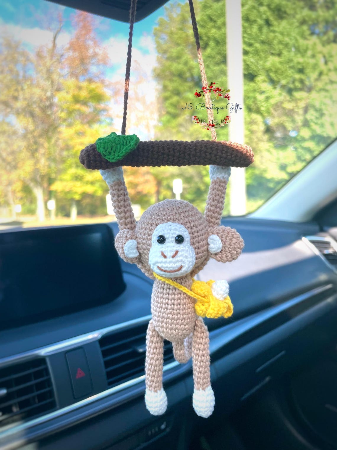Hanging Banana Monkey, Cute Monkey, Unique Crochet Monkey, Monkey ...