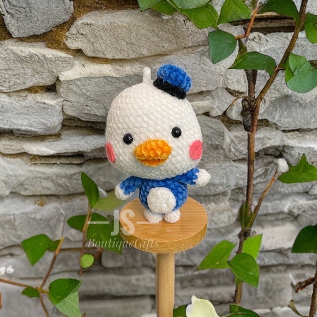 Cute Velvet Duck Keychain, Crochet Duck Keychain, Crochet Duck ...