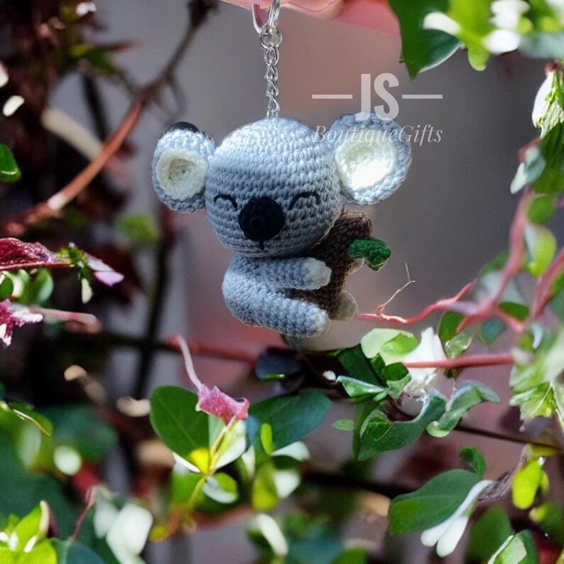 Friendly Koala, Koala Hug Trees, Cute Koala Keychain, Crochet Koala ...