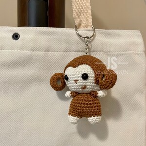 Hanging Monkey, Cute Monkey, Crochet Monkey Keychain, Monkey Keychain ...