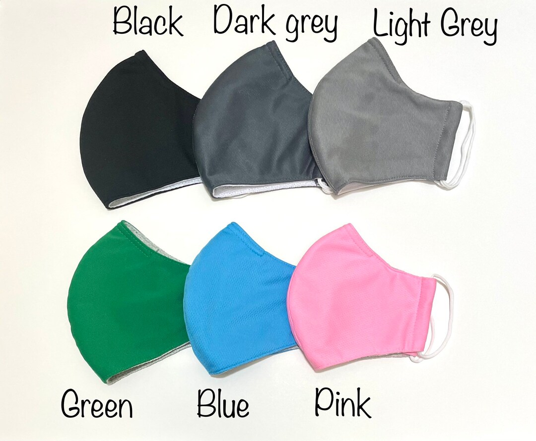 Breathable Solid Face Mask 3 Layers Face Mask Adjustable - Etsy