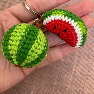 Crochet Watermelon Keychain, Cute Watermelon Keychain, Watermelon Gifts ...
