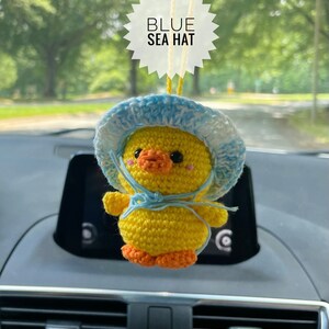 Cute Duck Wear Hat Keychain, Crochet Duck Keychain, Duck Keychain, Duck ...