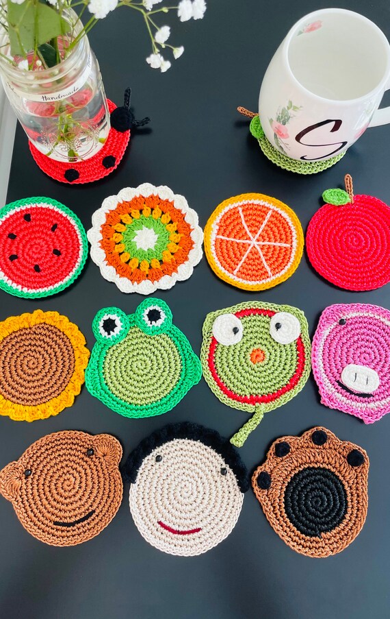 Cute Coasters Fruit Coasters Animal Coasters Coasters - Etsy UK