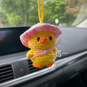 Cute Duck Wear Hat Keychain, Crochet Duck Keychain, Duck Keychain, Duck ...