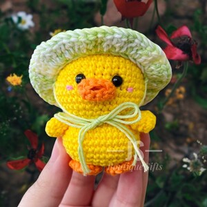 Cute Duck Wear Hat Keychain, Crochet Duck Keychain, Duck Keychain, Duck ...