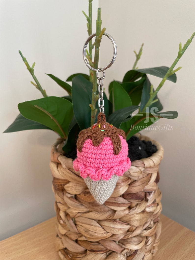 Five Flavor Ice Cream, Cute Crochet Ice Cream, Ice Cream Keychain, Cute ...