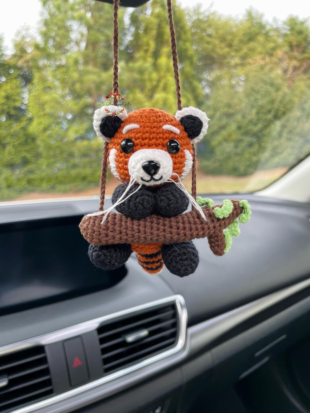 Hanging Red Panda, Cute Red Panda Keychain, Crochet Red Panda ...