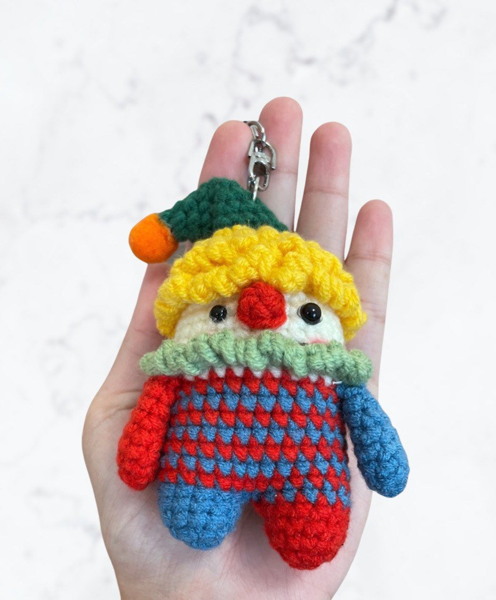 Clown Crochet Keychain Cute Clown Keychain Fun Gifts Cute - Etsy