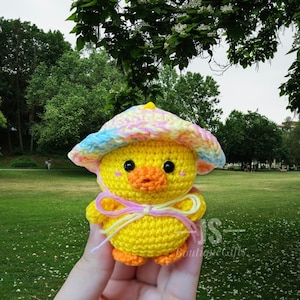 Cute Duck Wear Hat Keychain, Crochet Duck Keychain, Duck Keychain, Duck ...