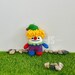 Colorful Clown Keychain, Cute Clown Keychain, Crochet Clown Keychain ...