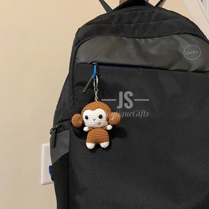 Hanging Monkey, Cute Monkey, Crochet Monkey Keychain, Monkey Keychain ...