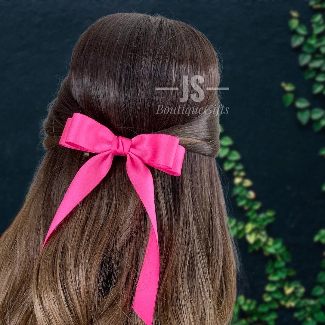 Matte Satin Hair Bow, Elegant Hair Bow, Women Hair Accessories, Adult ...