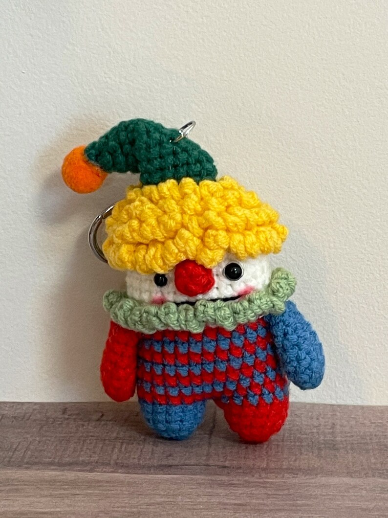 Clown Crochet Keychain Cute Clown Keychain Fun Gifts Cute - Etsy