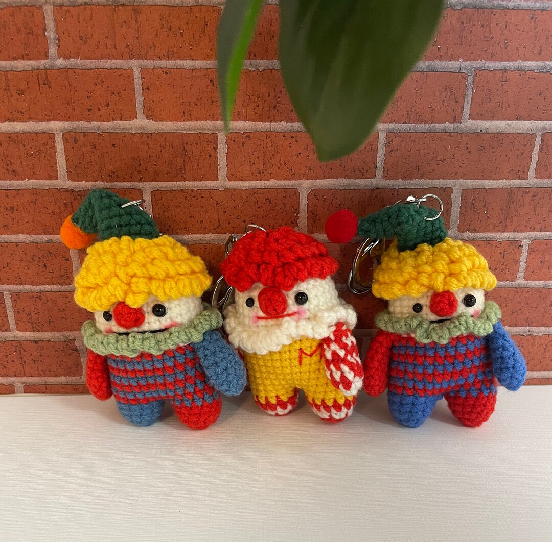 Clown Crochet Keychain Cute Clown Keychain Fun Gifts Cute - Etsy