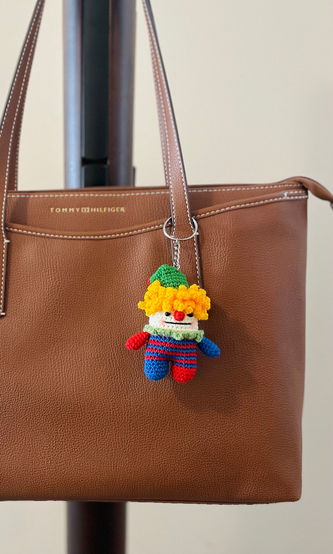 Colorful Clown Keychain Cute Clown Keychain Crochet Clown - Etsy
