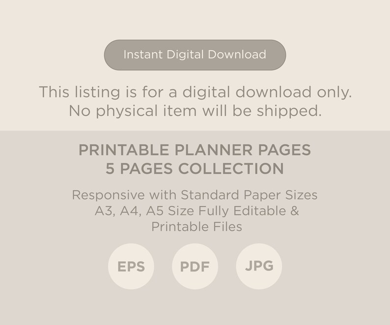 Marketing Planning Pages, Planner Sheets, 5 Pages Set, Responsive ...