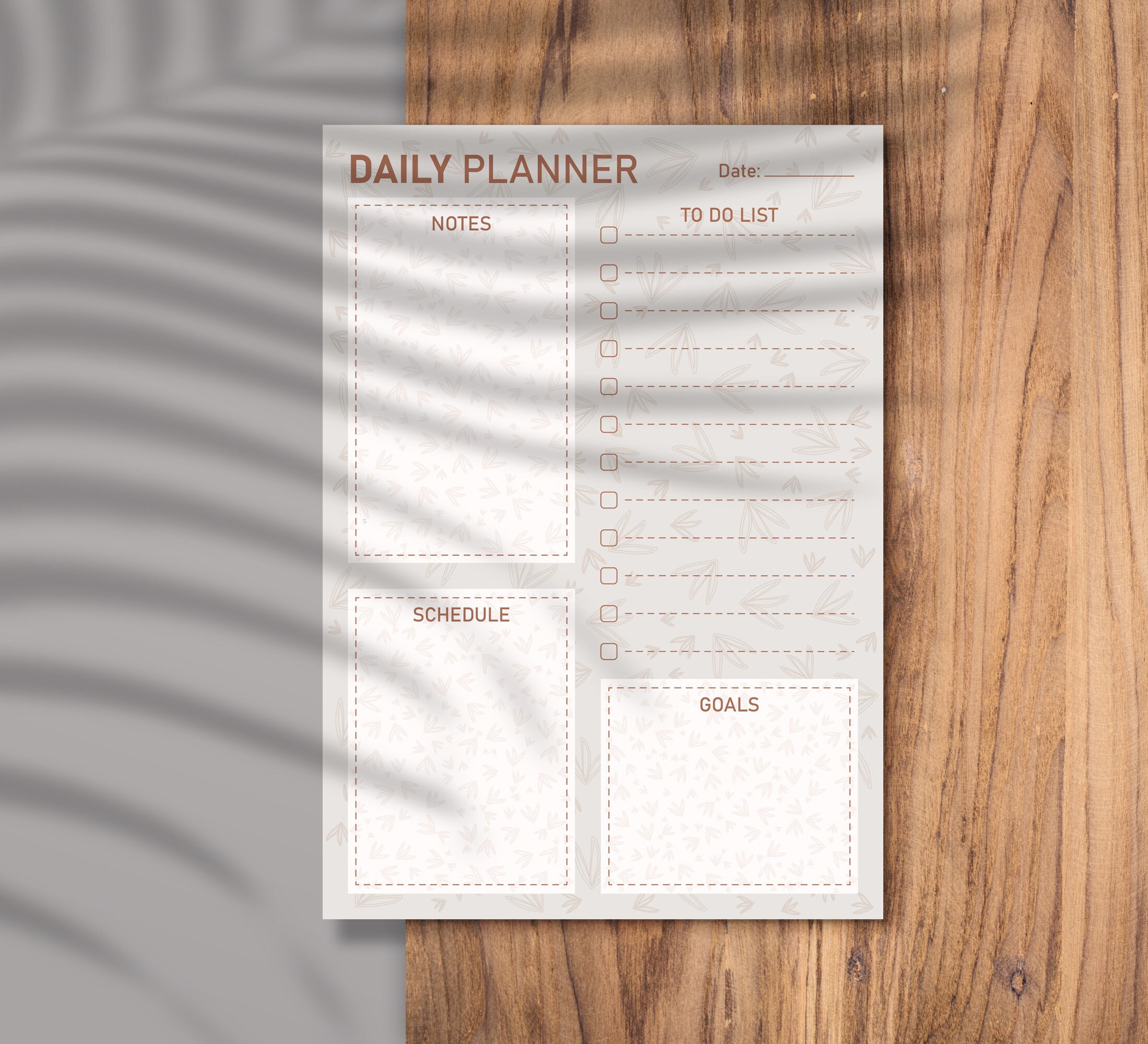 Daily Planner Sheet A4 With 10 Different Colorful Design Layout ...
