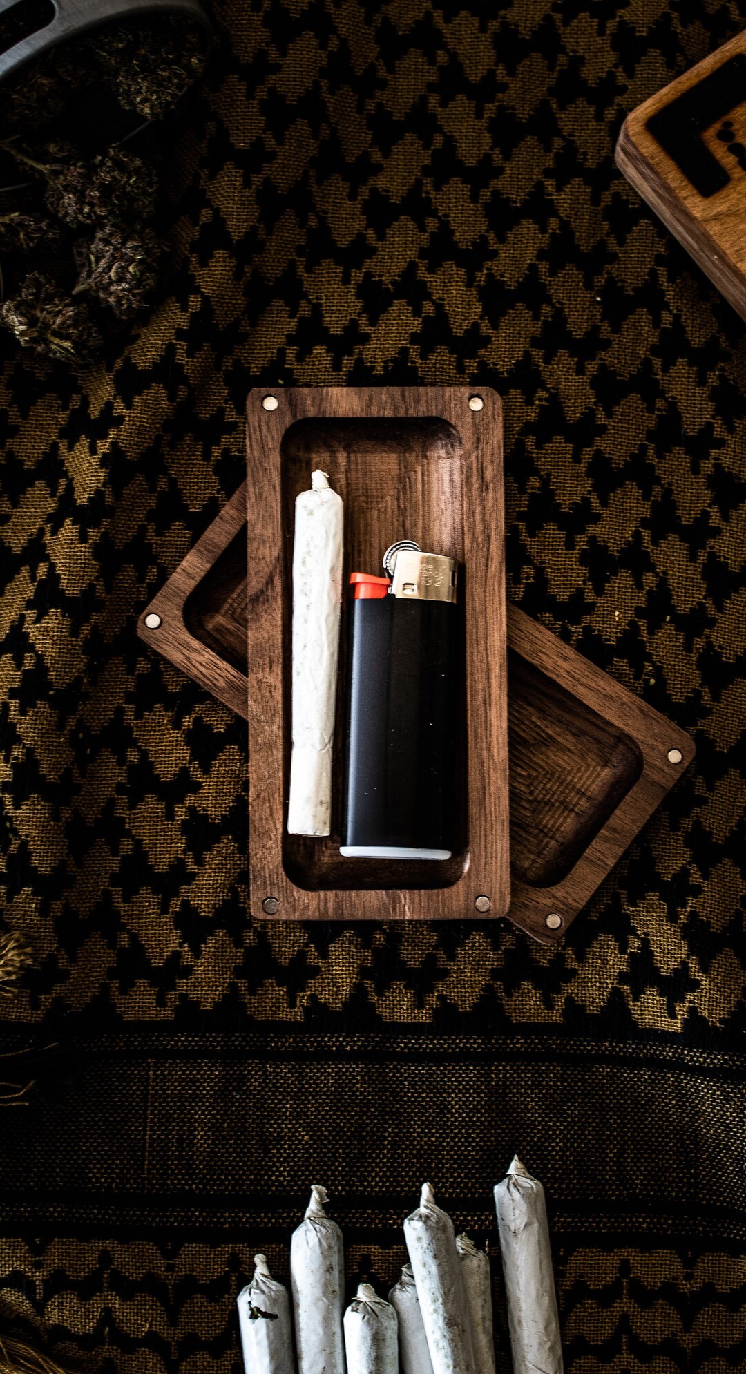 Wooden Case, Pre-roll Holder, One Hitter, Hand Made Cannabis Pocket ...