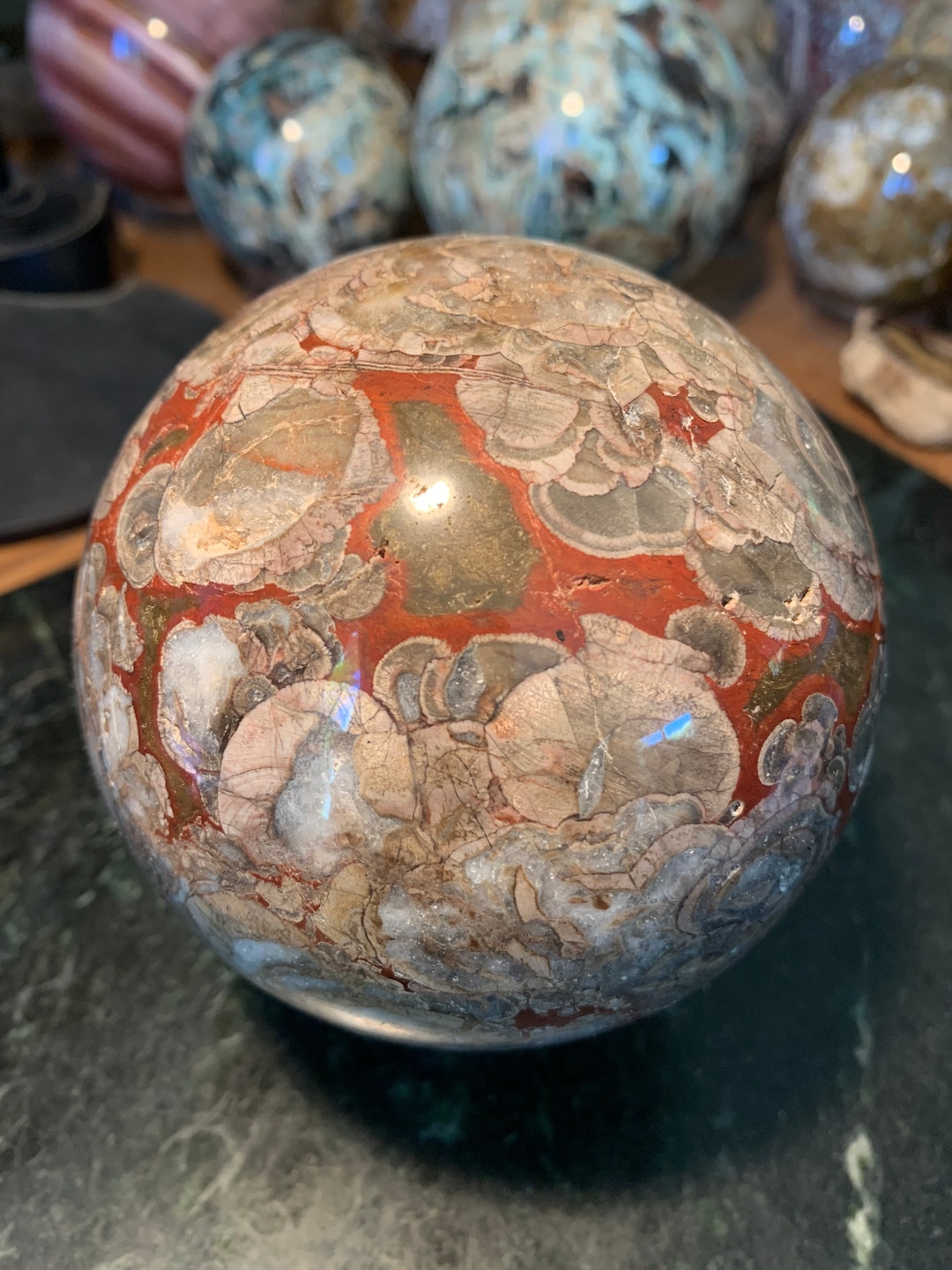 Mushroom Rhyolite Sphere 4.1 - Etsy