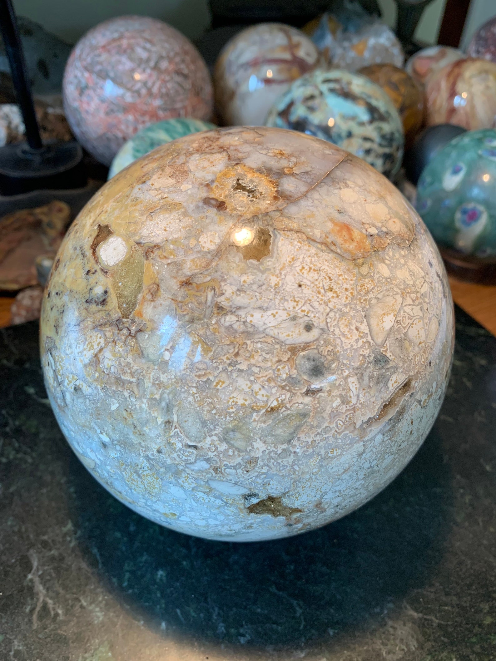 Lg. Brecciated Magnesite Sphere - 5.65" - Etsy